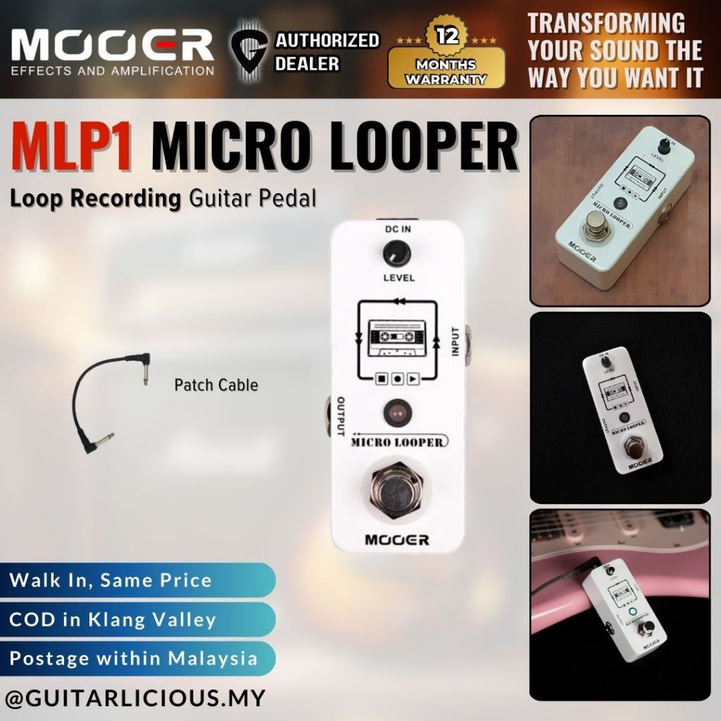 Mooer MLP1 Micro Looper Loop Recording Micro Series Guitar Pedal Effect ...