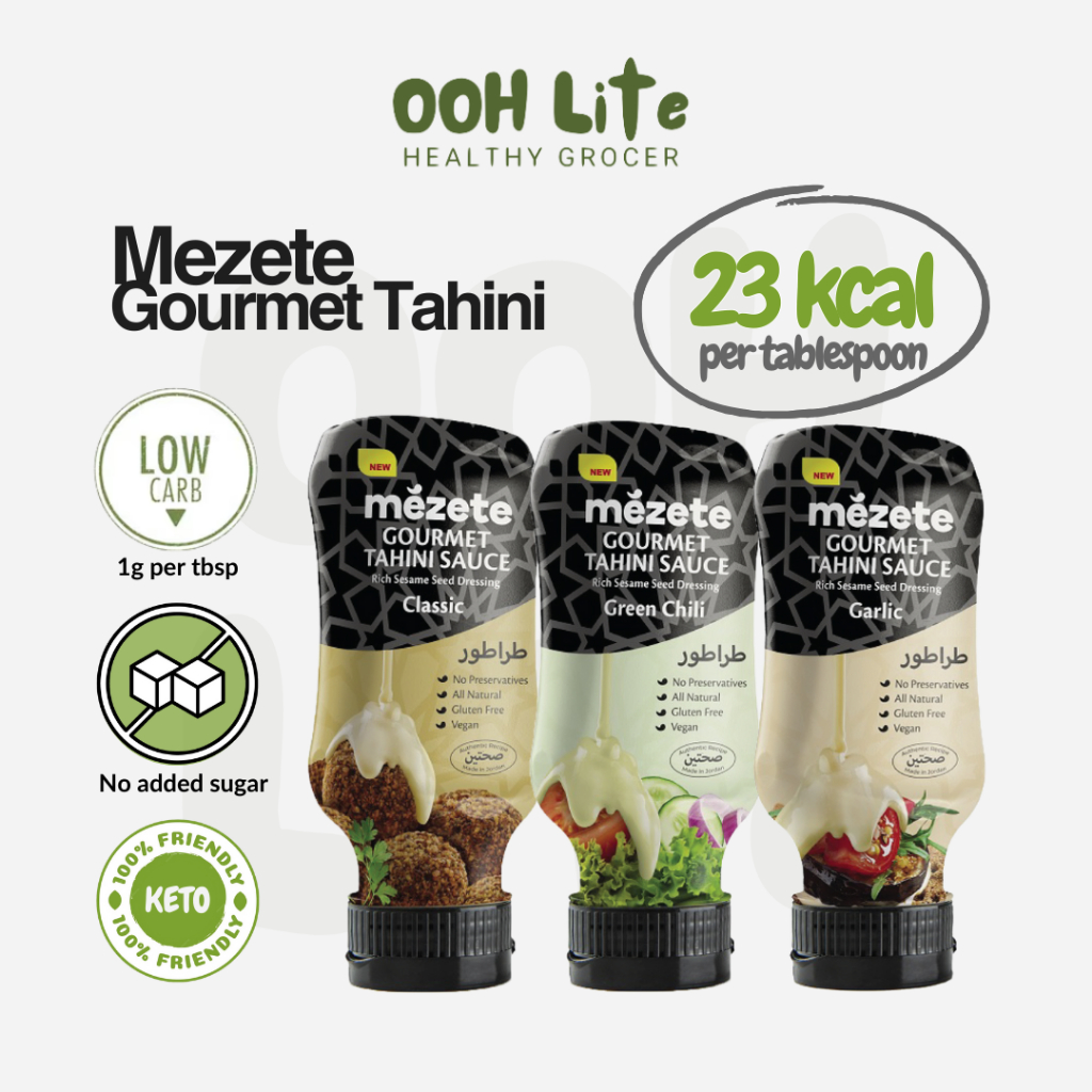 Mezete Gourmet Tahini Sauce 315g - Classic/Green Chilli/Garlic (No ...