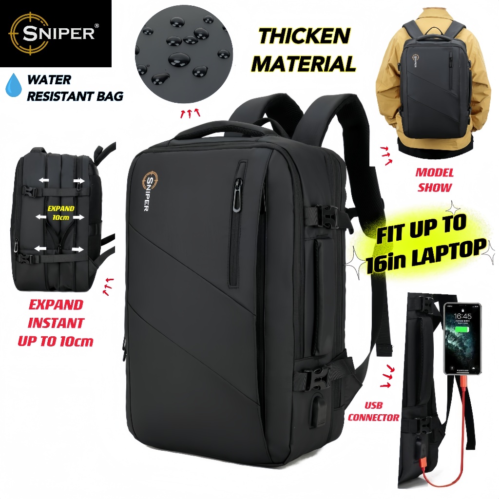 SP063) High Quality Water Resistant SNIPER BAG Expandable Large Volume ...
