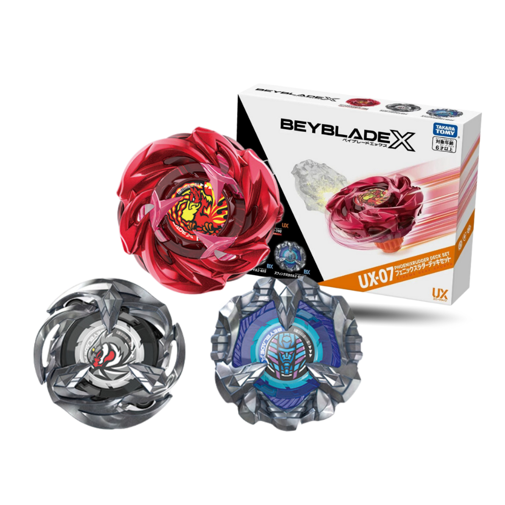 [BEYFAN] UX-07 Phoenix Rudder Deck Set | Takara Tomy Beyblade X Unique Line Releases | Shopee ...