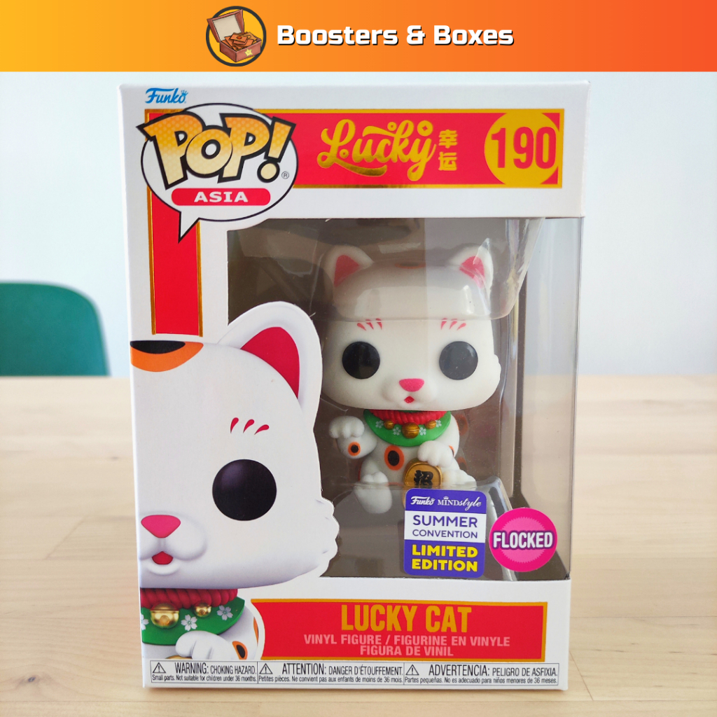 Funko Pop! Asia: Lucky Cat (Flocked) #190 [Summer Convention Limited ...