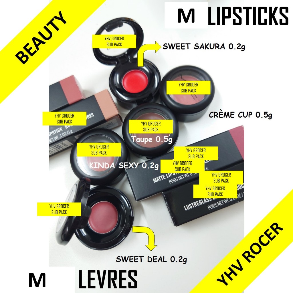100% ORIGINAL M@c LIPSTICK SUB PACK 0.2g 0.5g - Travel Size | Shopee ...