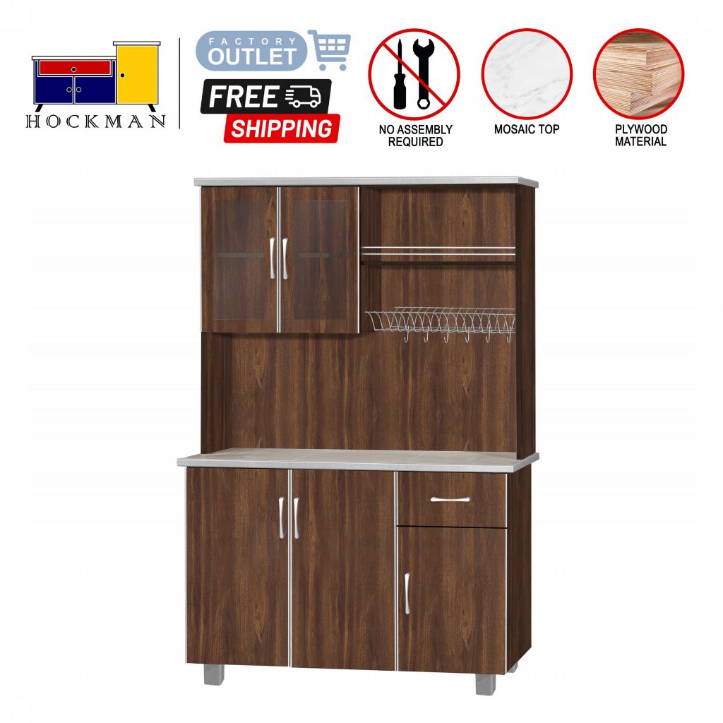 Almari Dapur 4 kaki / 4ft Kitchen Cabinet Walnut Color 5747 Furniture ...