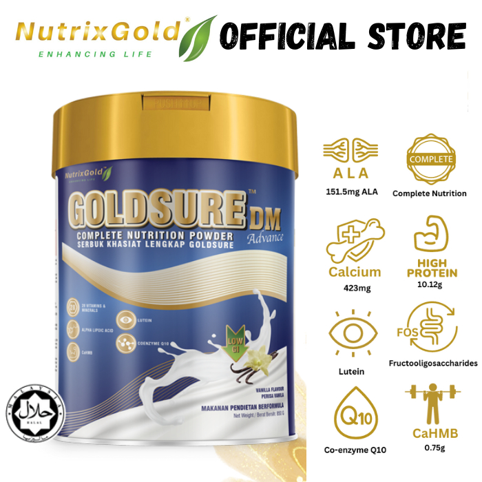 NUTRIXGOLD Goldsure DM Advance 850g | Low GI Complete Nutrition with ALA & CaHMB | | Shopee Malaysia