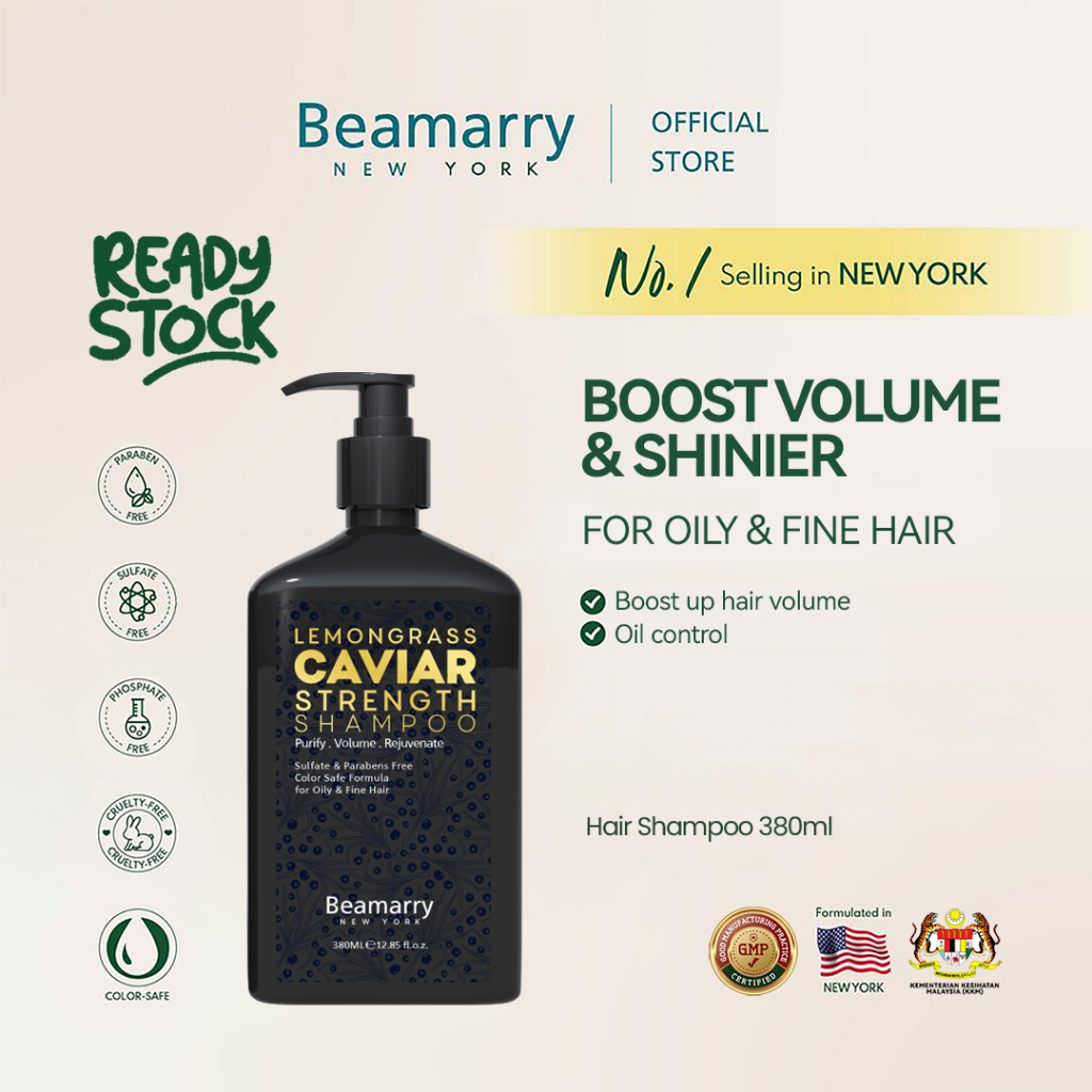 Beamarry Lemongrass Caviar Strength Shampoo 380ml | Boost Volume ...
