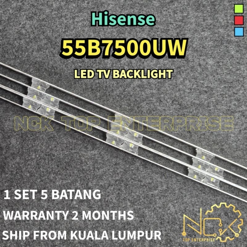 HISENSE 55B7500UW TV LED BACKLIGHT BARU READY STOCK 55B7500 | Shopee ...