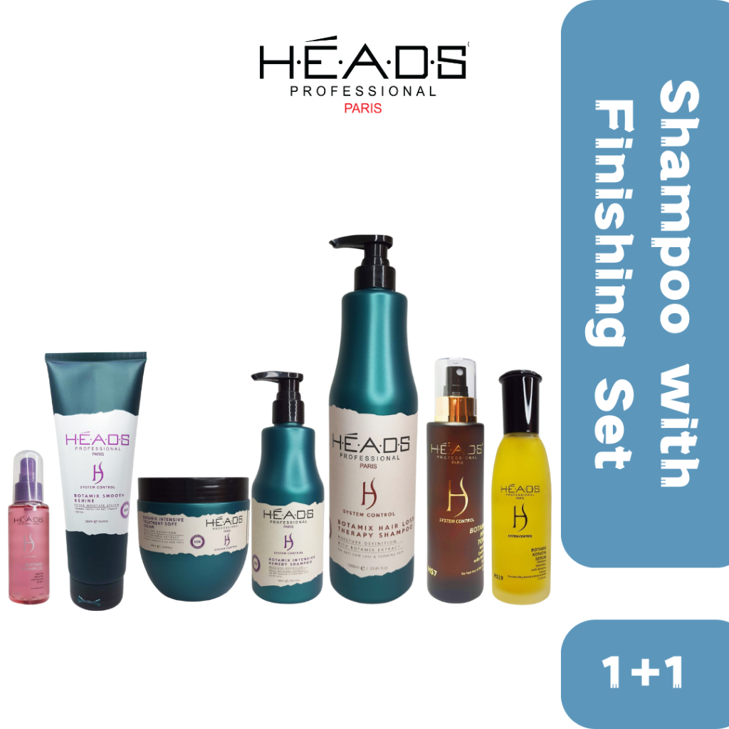 Heads Professional Paris Hair Shampoo and Finishing Duo Set Treatment ...