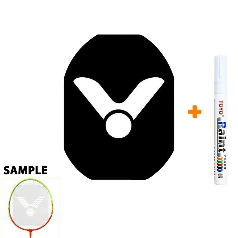 Badminton Racket VICTOR LOGO Card Tennis Mark Stencil Board String Logo ...