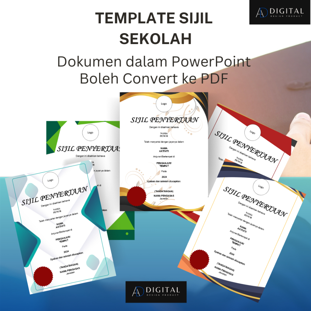 [EDISI 2] Template Sijil Sekolah/ School Certificate Templates ...
