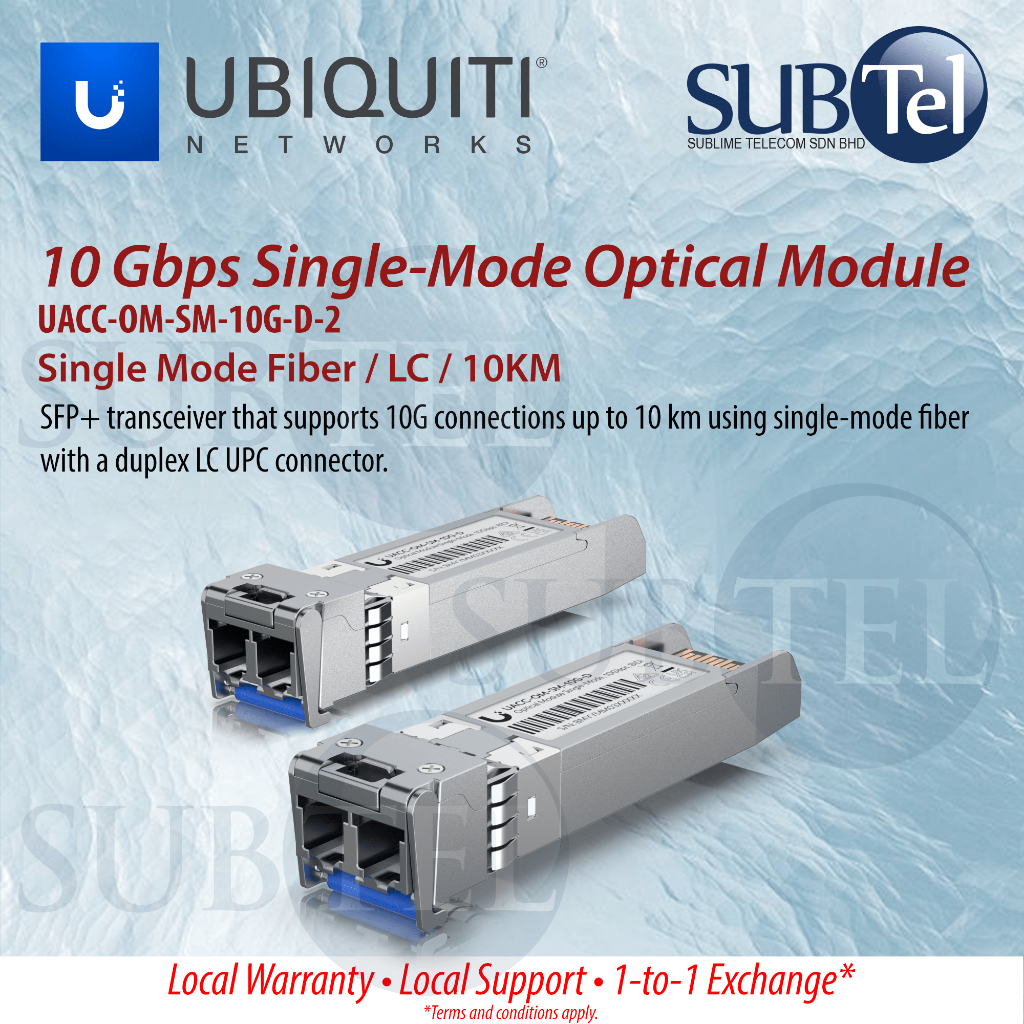 Ubiquiti 10 Gbps Single-Mode Optical Module UACC-OM-SM-10G-D-2 (PAIR) Transceiver | Shopee Malaysia