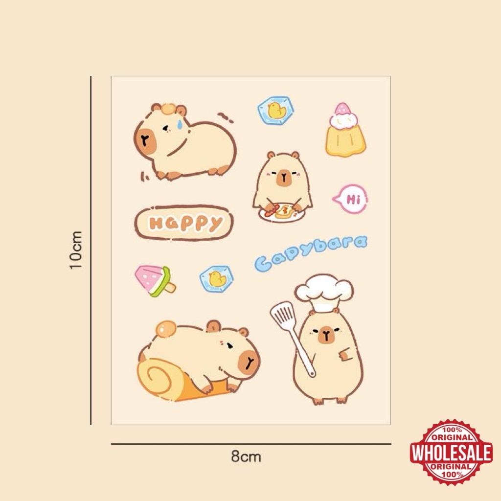 CAPYBARA STICKER CUTE NOTEBOOK 贴纸 可爱 GIFTS CHILDREN BIRTHDAY DOORGIFT ...
