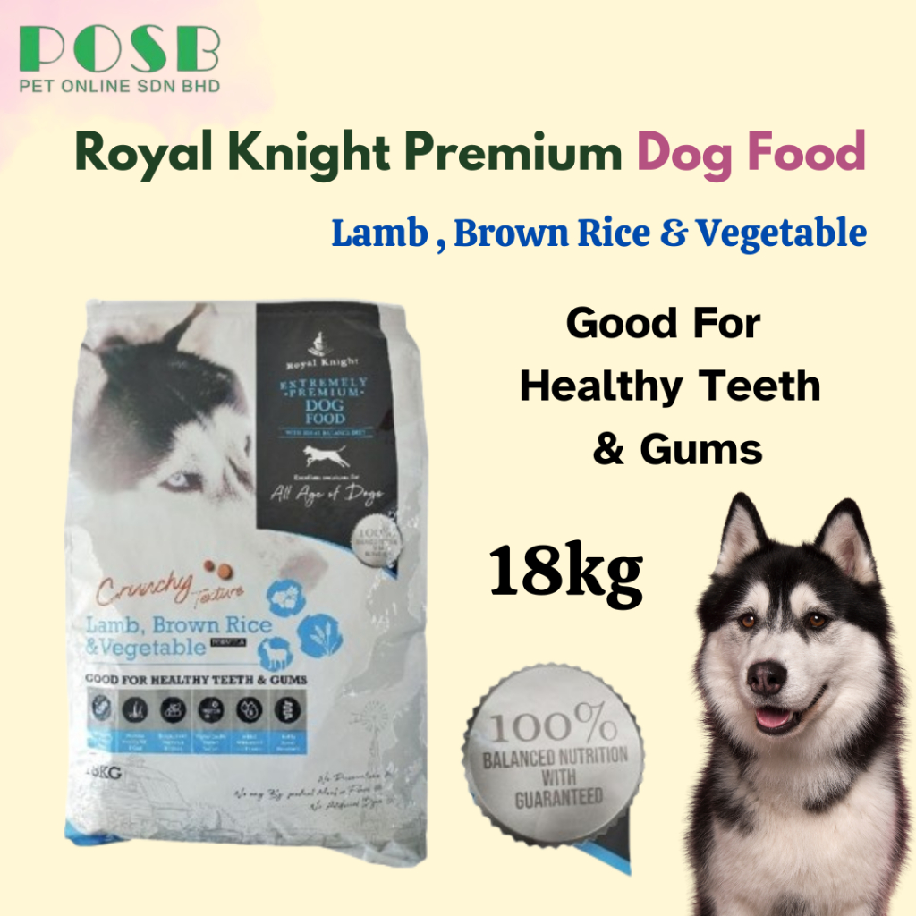Royal Knight Premium Dog Food 18kg - Lamb Brown Rice & Vegetable ...