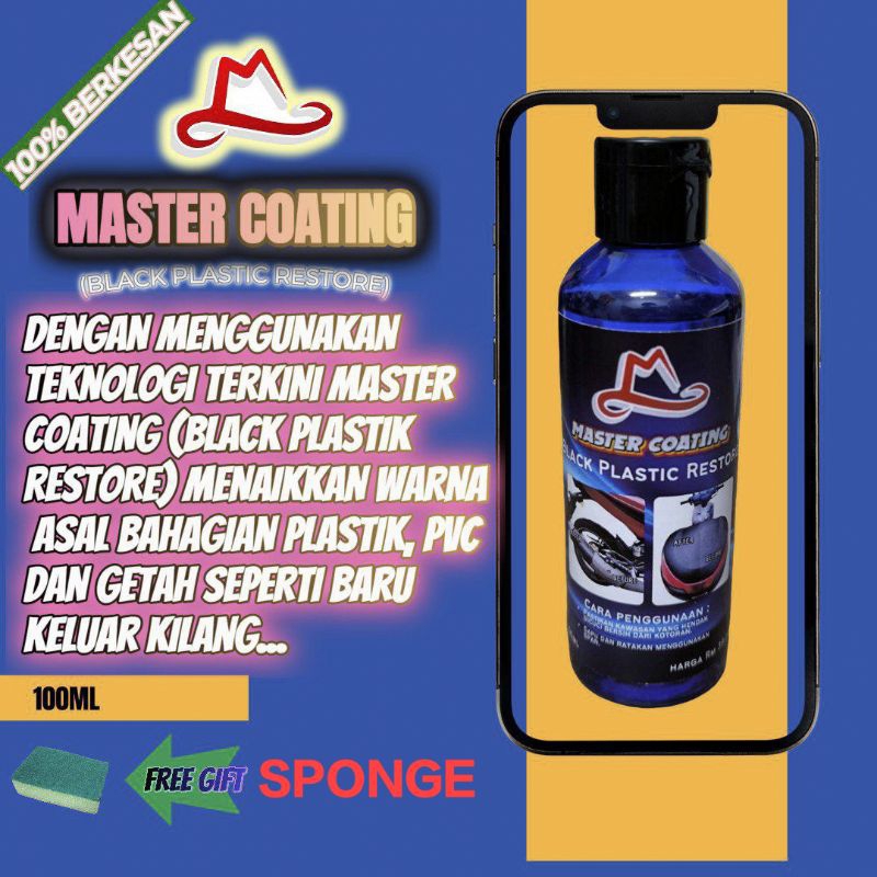 MASTER COATING BLACK PLASTIC RESTORE VIRAL TERBAIK UNTUK MAINTENANCE KERETA MOTOSIKAL KENDERAAN ...