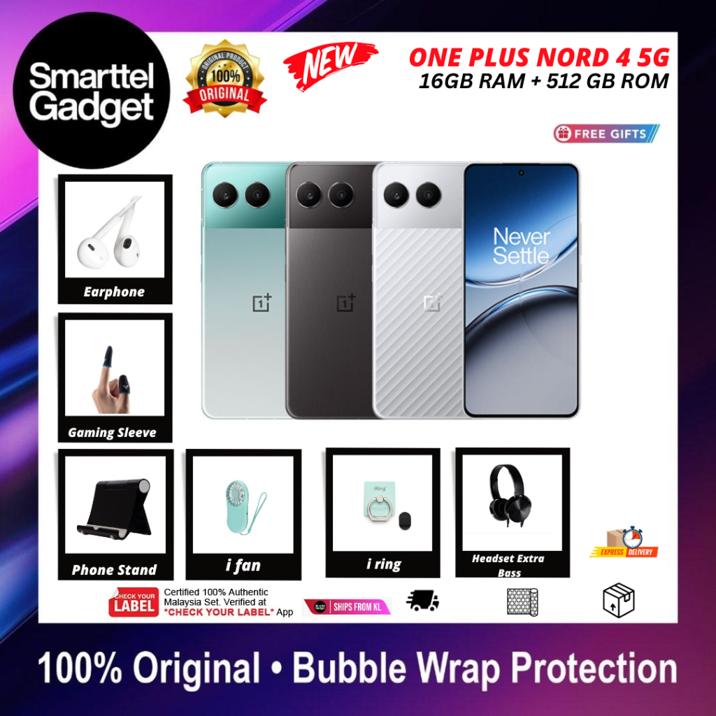 OnePlus Nord 4 5G | 16GB RAM + 512 GB ROM | Snapdragon 7 Plus Gen 3 ...