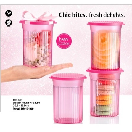 Tupperware Elegant Square Set OR Snack it 1.75L OR Elegant Round Set OR ...