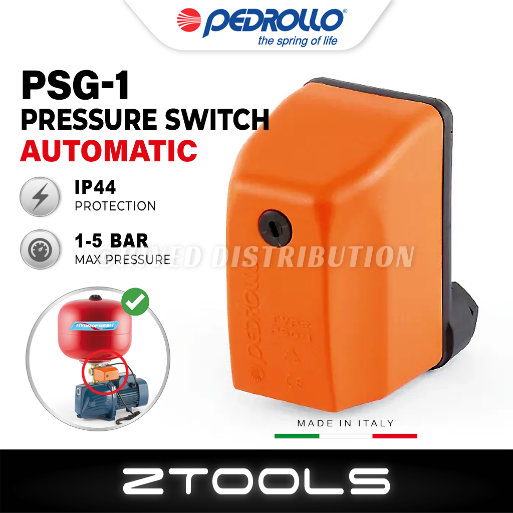 (ITALY) Pedrollo Automatic Water Pump Pressure Controller Switch (1/4") Female Thread | Spare ...