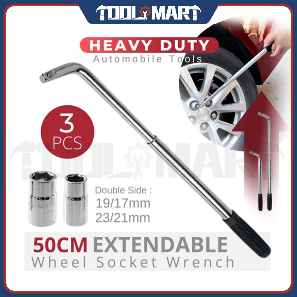 3PCS Socket Cross Tire Wrench Car Repair Wheel Nut Socket Cross Wrench ...