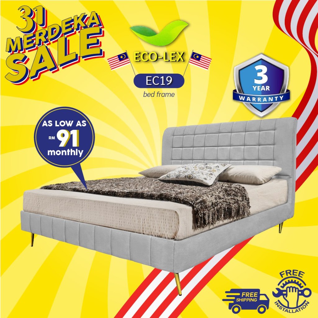 Eco-Lex EC19 High Quality Solid Wood bed frame set Headboard with Divan ...