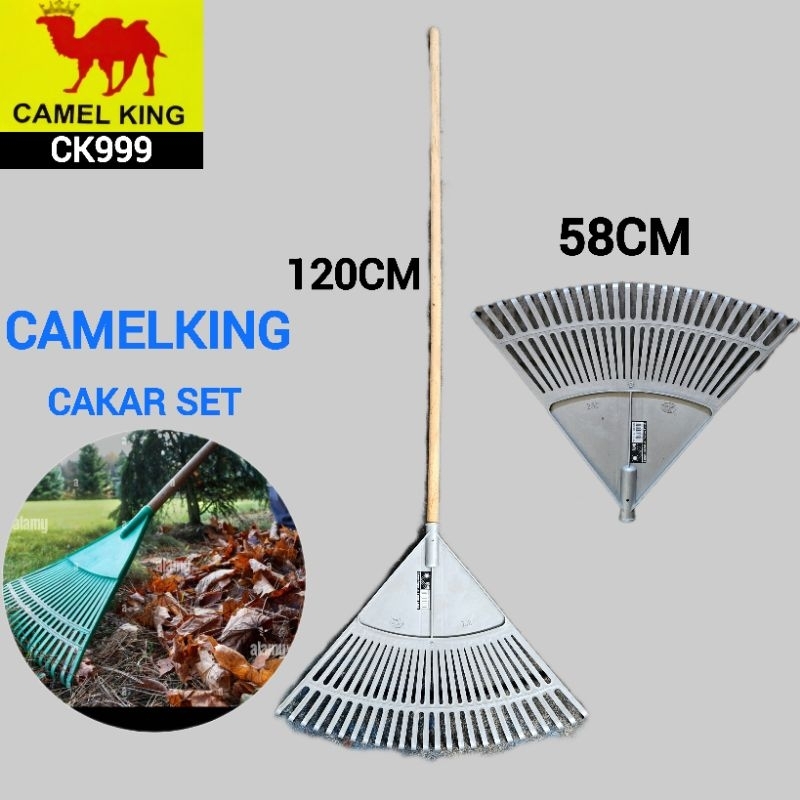 CamelKing Cakar/Durable Garden Rake (Plastic) | Lawn & Leaf Rake ...