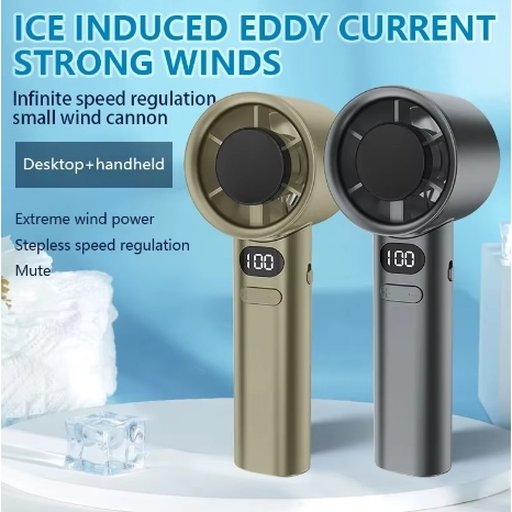 【120 Speeds】Portable Handheld Fan Strong Winds High Speed Fan with LED ...