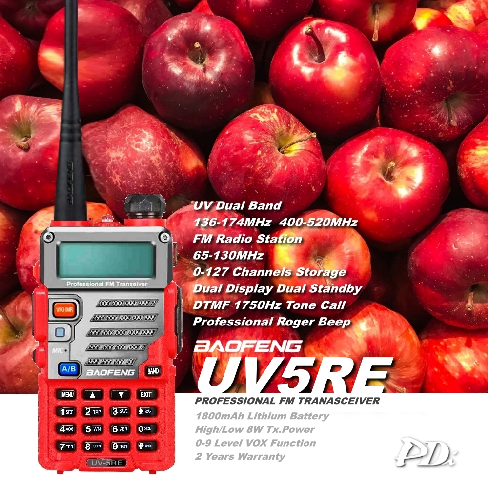 BAOFENG Walkie Talkie - Red UV-5RE | Shopee Malaysia