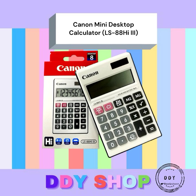 Canon Mini Desktop 8 Digits Calculator Kalkulator (LS-88Hi III ...