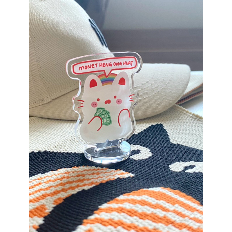 Heng Ong Huat Rich Cat Acrylic Cat Standee | Shopee Malaysia