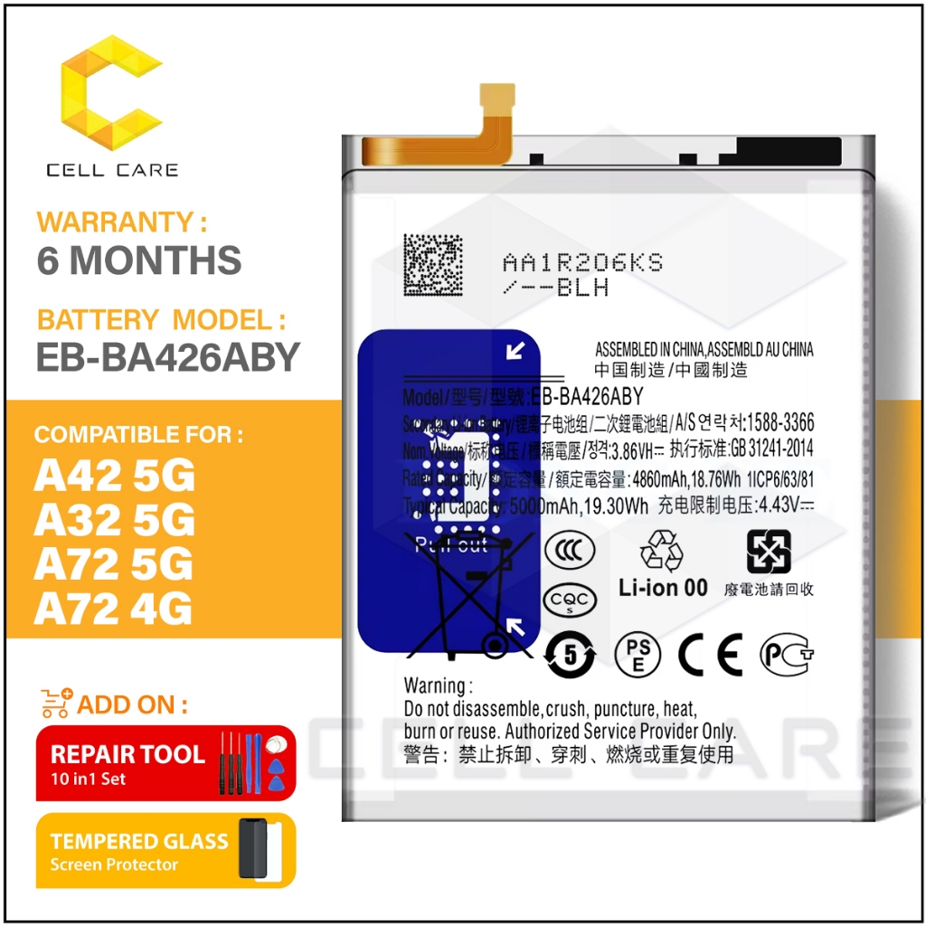 Battery For SAMSUNG A42 5G/A426B/A32 5G/A326B/A72 5G/A726B/A72 4G/A725F ...