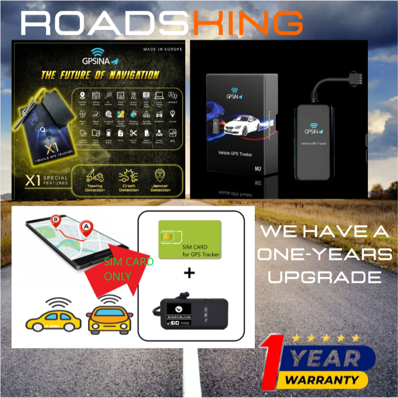 GPSINA [ SIM CARD 1 YEARS FREE UPDATES ] M2 X1 GPS TRACKER / CAR GPS ...