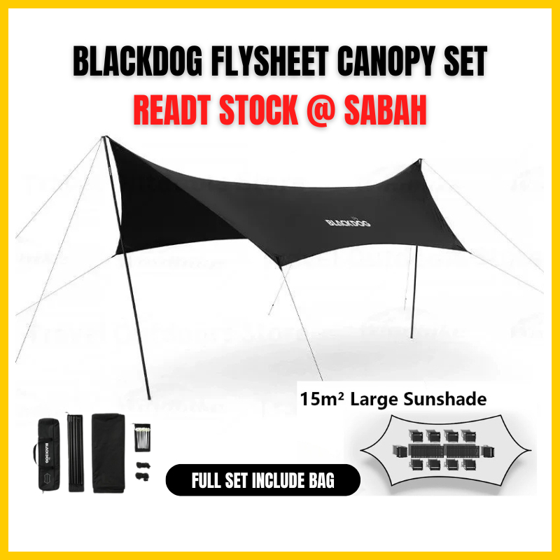 [SABAH] Blackdog Outdoor Camping Picnic Hexagon Tarp Large Flysheet ...
