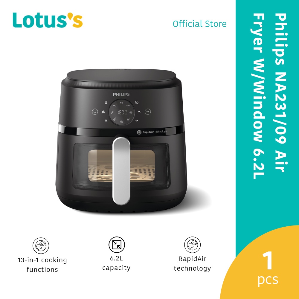 Philips NA231/09 Air Fryer W/Window 6.2L | Shopee Malaysia