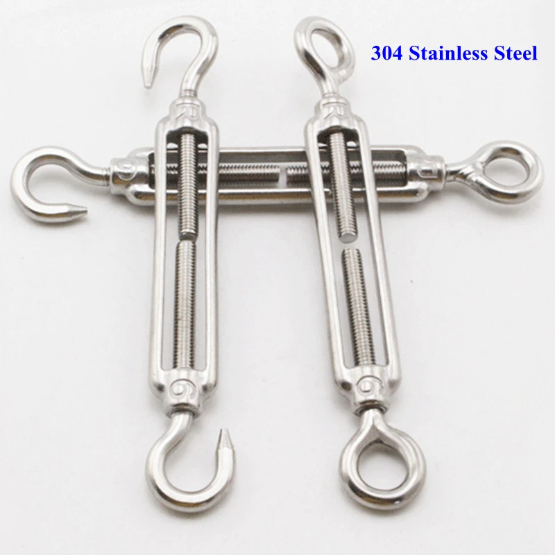 M4~M12 Turnbuckle 304 Stainless Steel Wire Rope Tension Device Shading ...