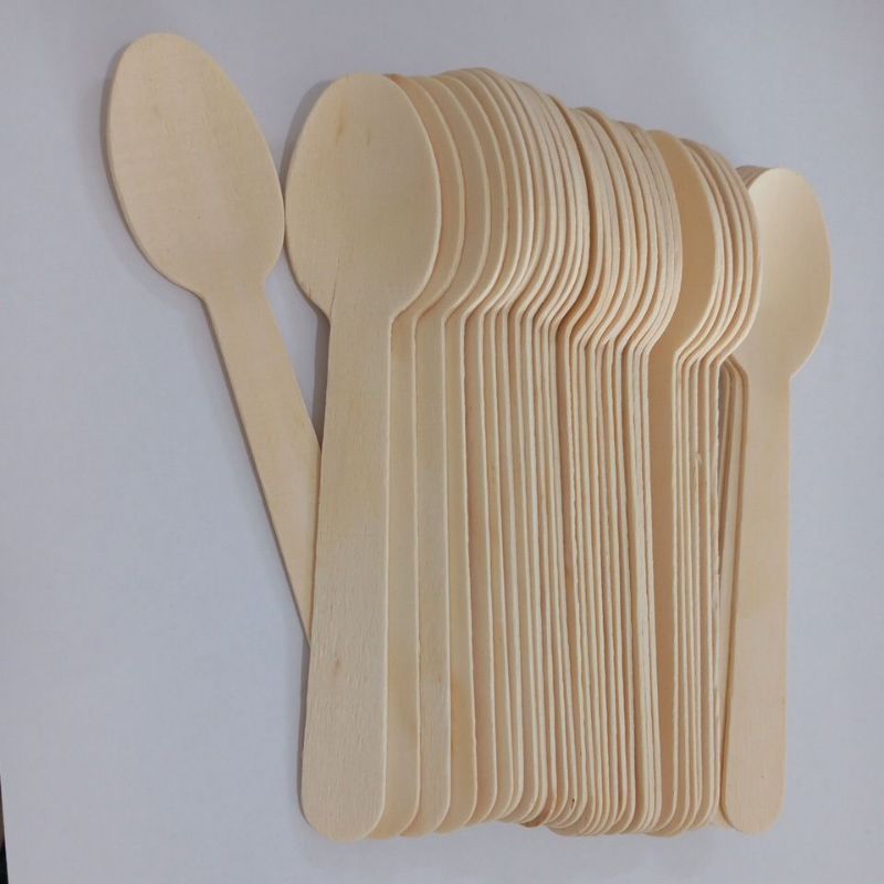 sudu kayu/wooden spoon for party/cake/dessert/coffee/honey/camping ...