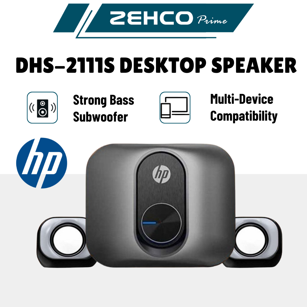 HP DHS-2111S Desktop Speaker PC Computer Speaker Wired Speaker Super ...