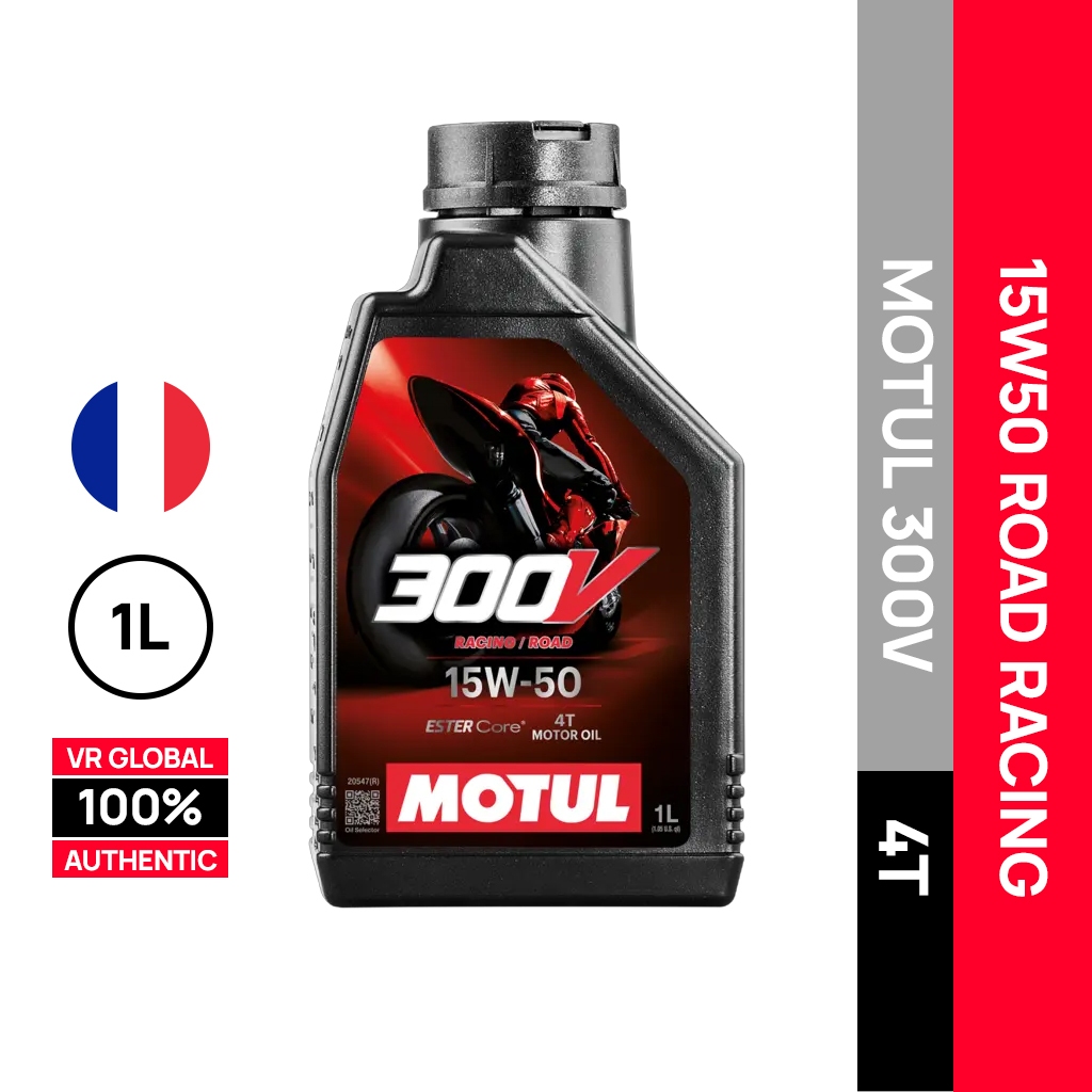 MOTUL 300V FACTORY LINE 15W50 / 10W40 ROAD RACING 1L MINYAK HITAM MOTORSIKAL SINTETIK PENUH ...
