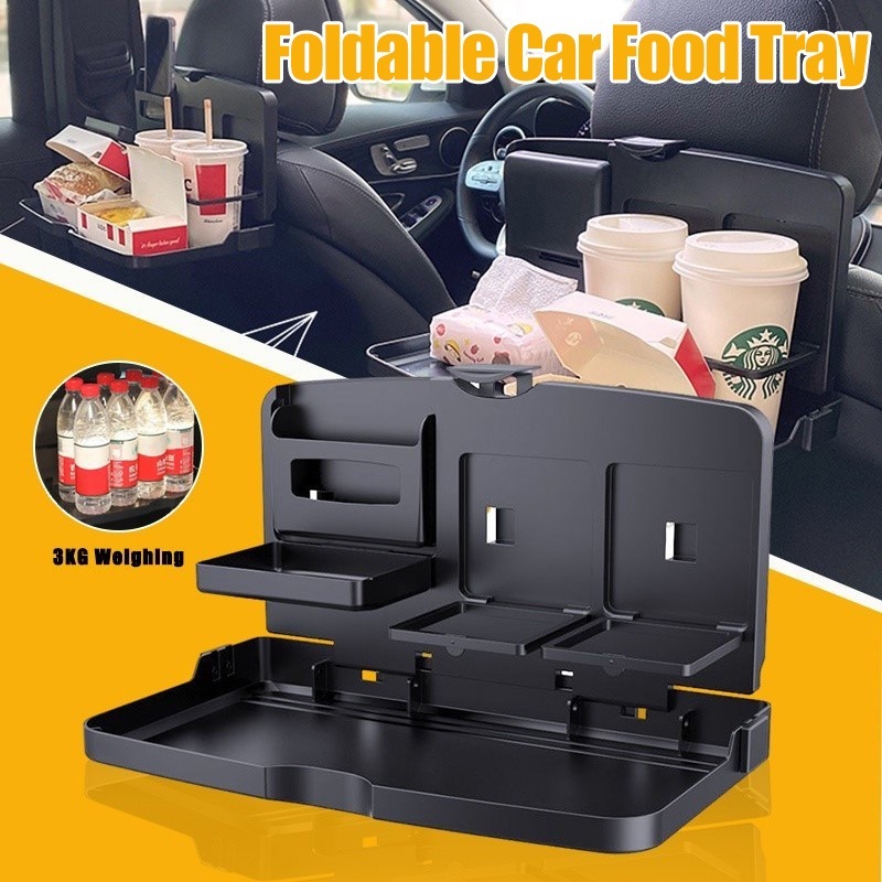 Car Travelling Back Seat Foldable Food Tray Dining Table Drink Cup ...