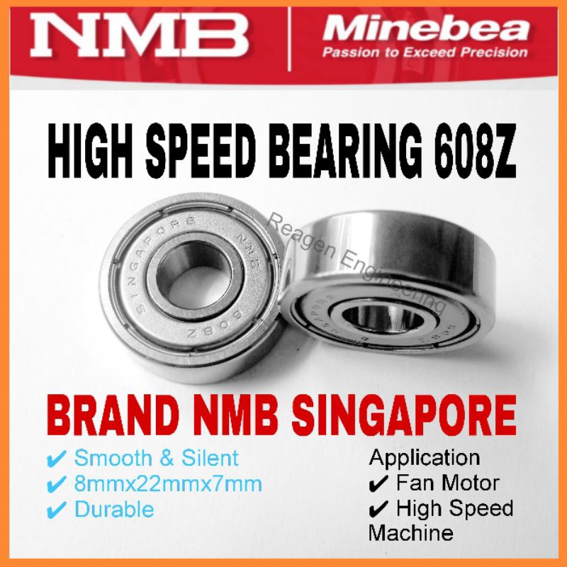 Bearing 608z High Speed Bearing Silent Bearing Brand NMB Singapore ...