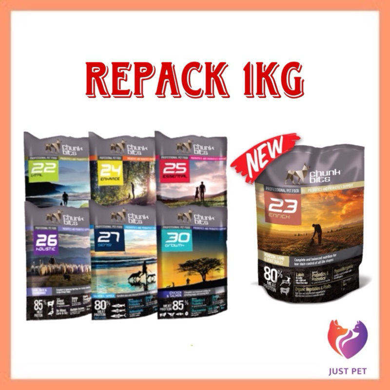 Chunk Bits Dog Food repack 1kg | Shopee Malaysia