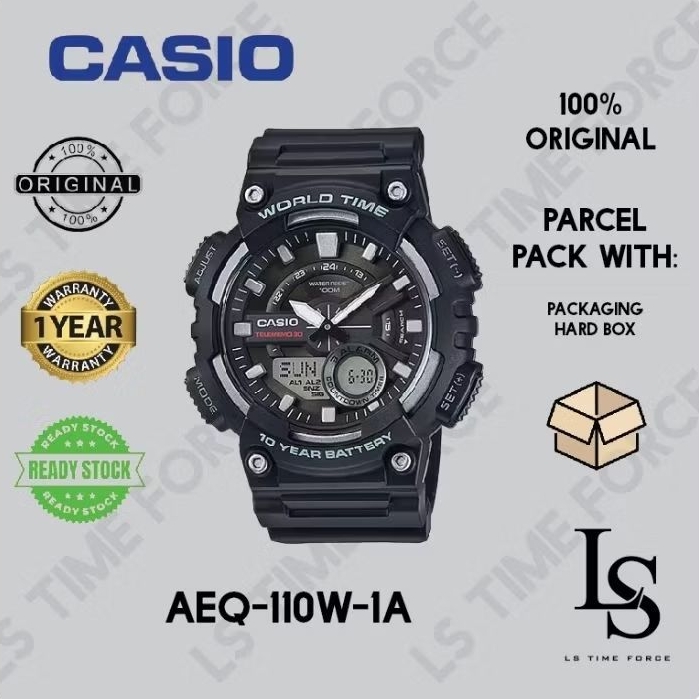 CASIO ORIGINAL AEQ-110W-1A/AEQ-110W-1AVDF/AEQ-110W/AEQ110W | Shopee ...