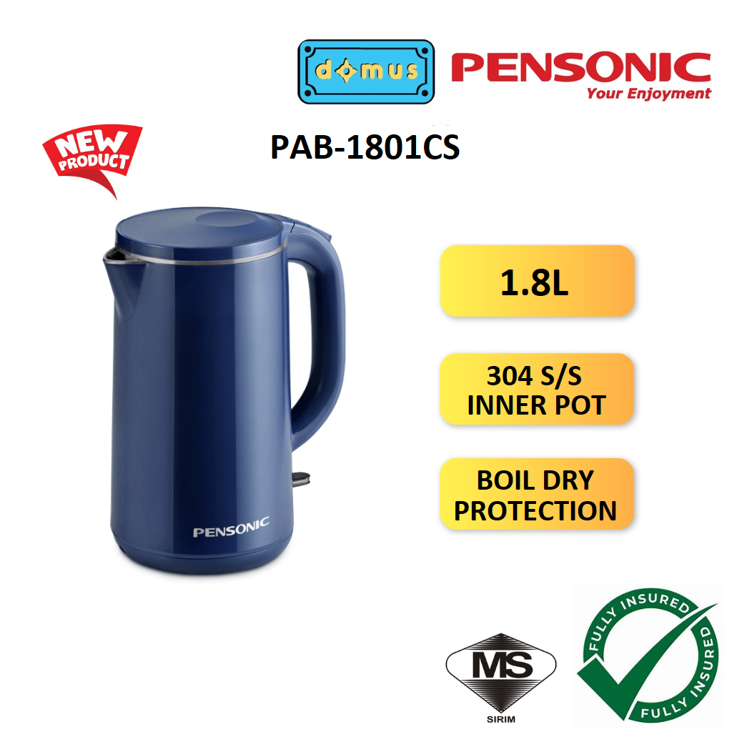 NEW Pensonic Electric Jug Kettle Stainless Steel 1.8L Cerek Elektrik ...