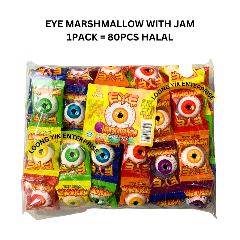 30 Pcs Star Marshmallow /Scary Eye Eyes Eyeball Marshmallow HALAL ...