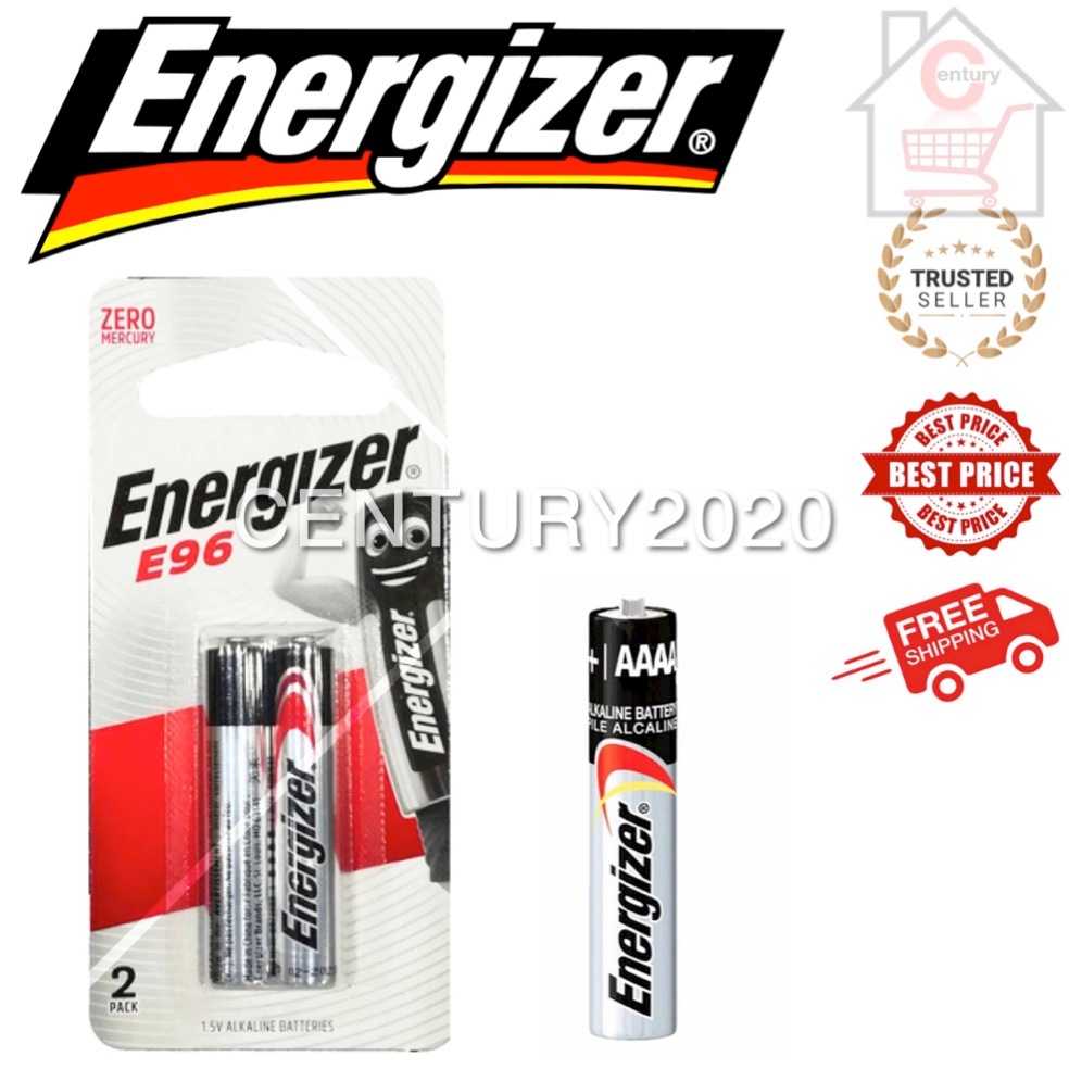 ENERGIZER Max Powerseal AAAA E96 Alkaline Battery 2pcs/pack NEW LOOK ...