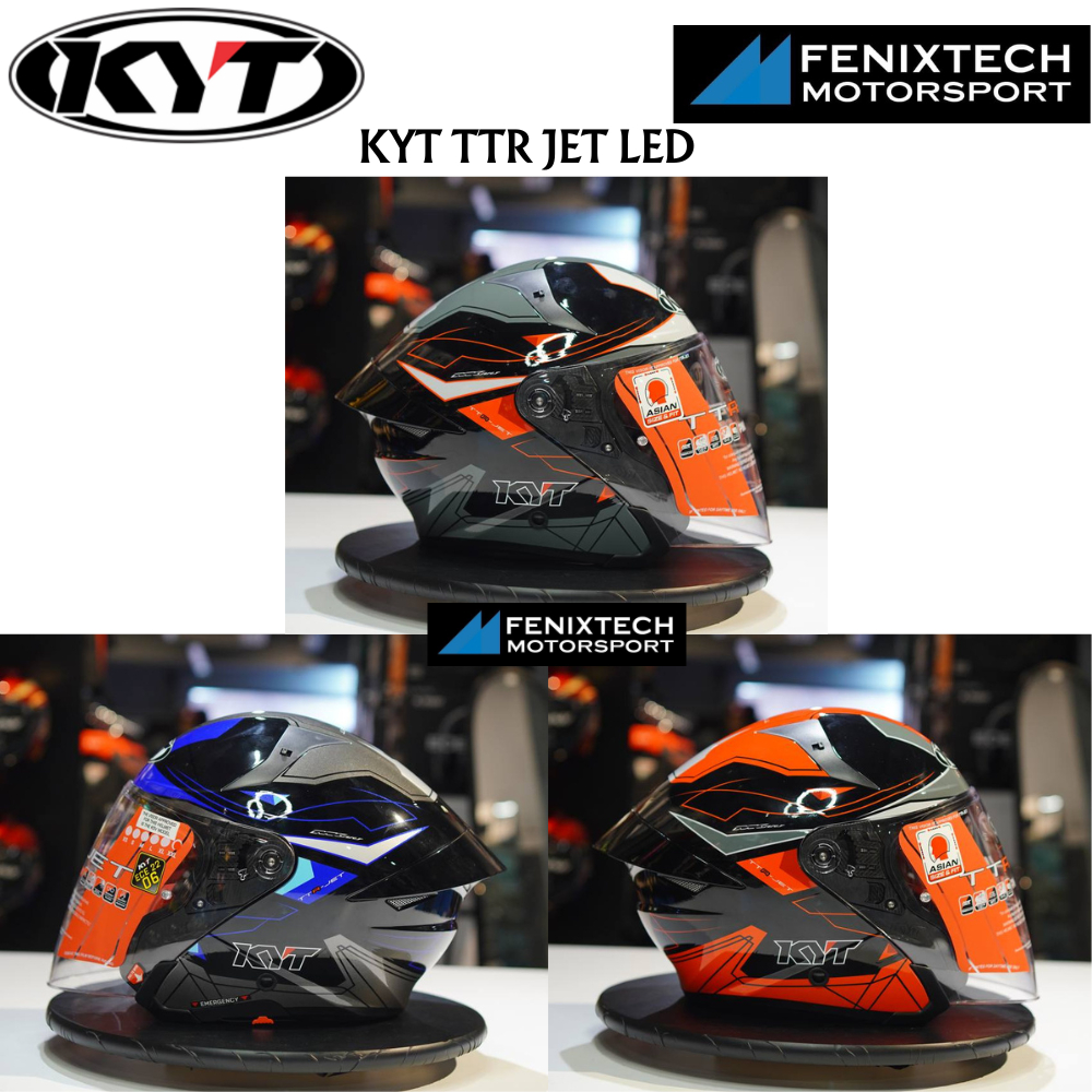 KYT TTR JET LED HELMET | Shopee Malaysia