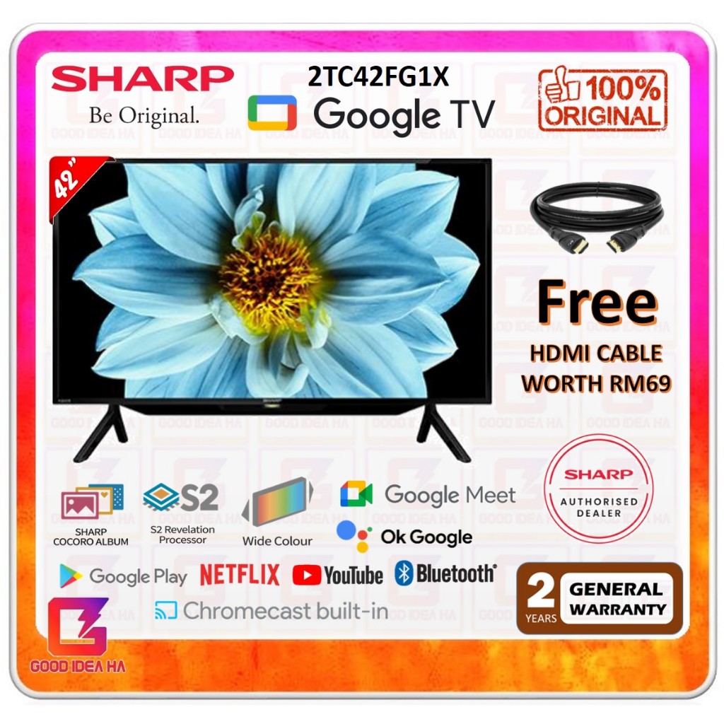 Sharp AQUOS 42 Inch Full HD Google TV - 2TC42FG1X | Shopee Malaysia
