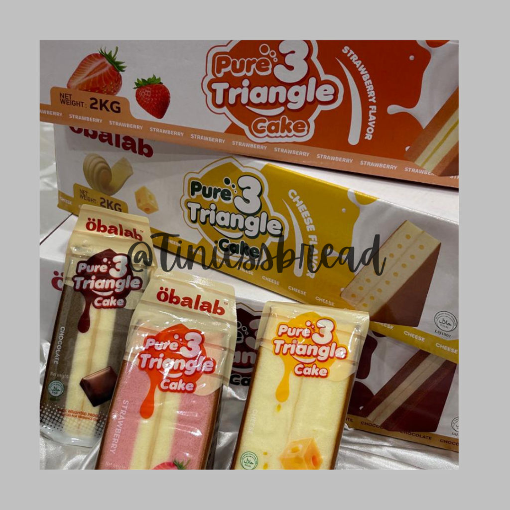 READY STOCK 1Carton (20 pcs) VIRAL HALAL OBALAB CAKE TRIANGLE CAKE PURE ...