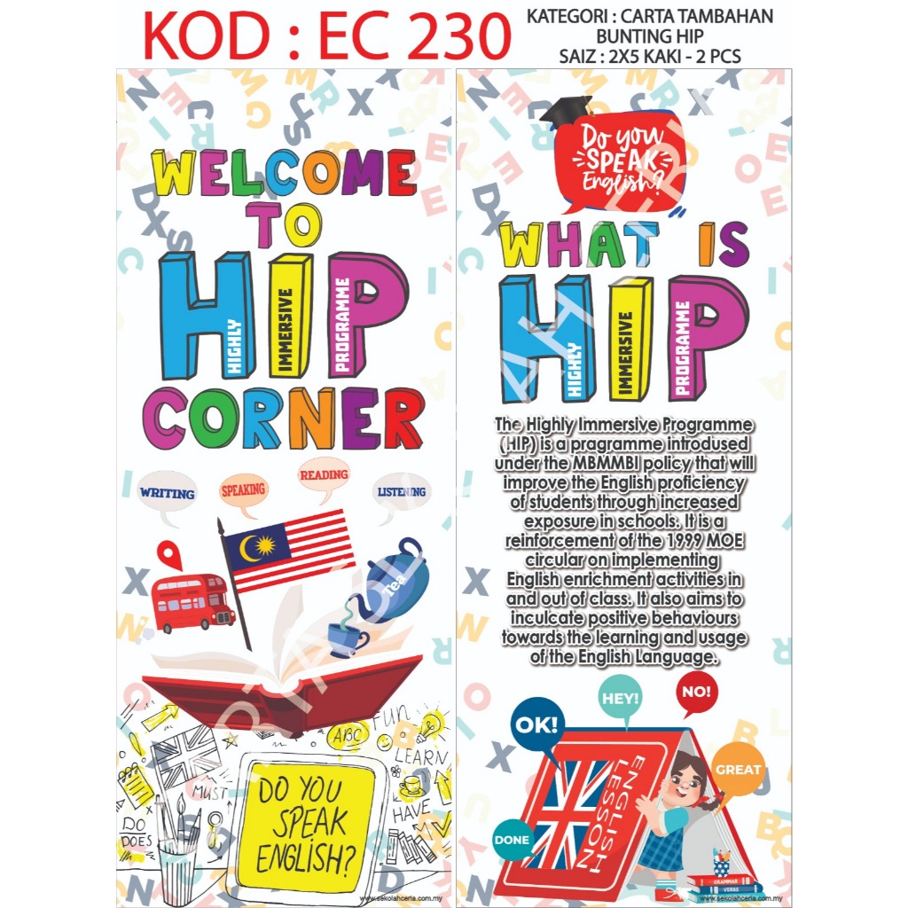 🏃1 DAYSHIP🏃 JIMAT! Sudut HIP (High Immersive Programme) Corner 2pcs ...