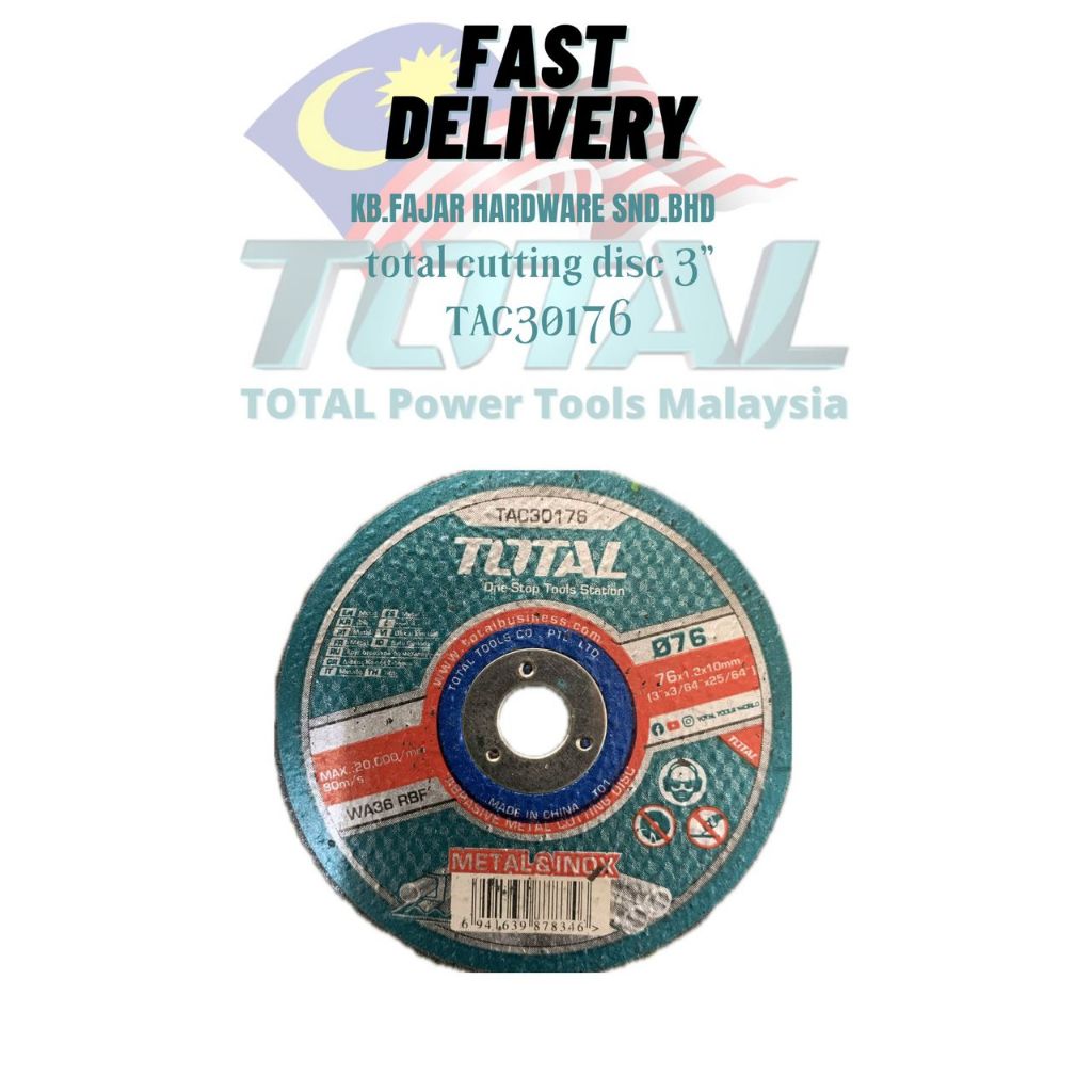 TOTAL METAL CUTTING DISC 3INCI/PEMOTONG BESI/TOTAL DISC TAC30176/METAL ...