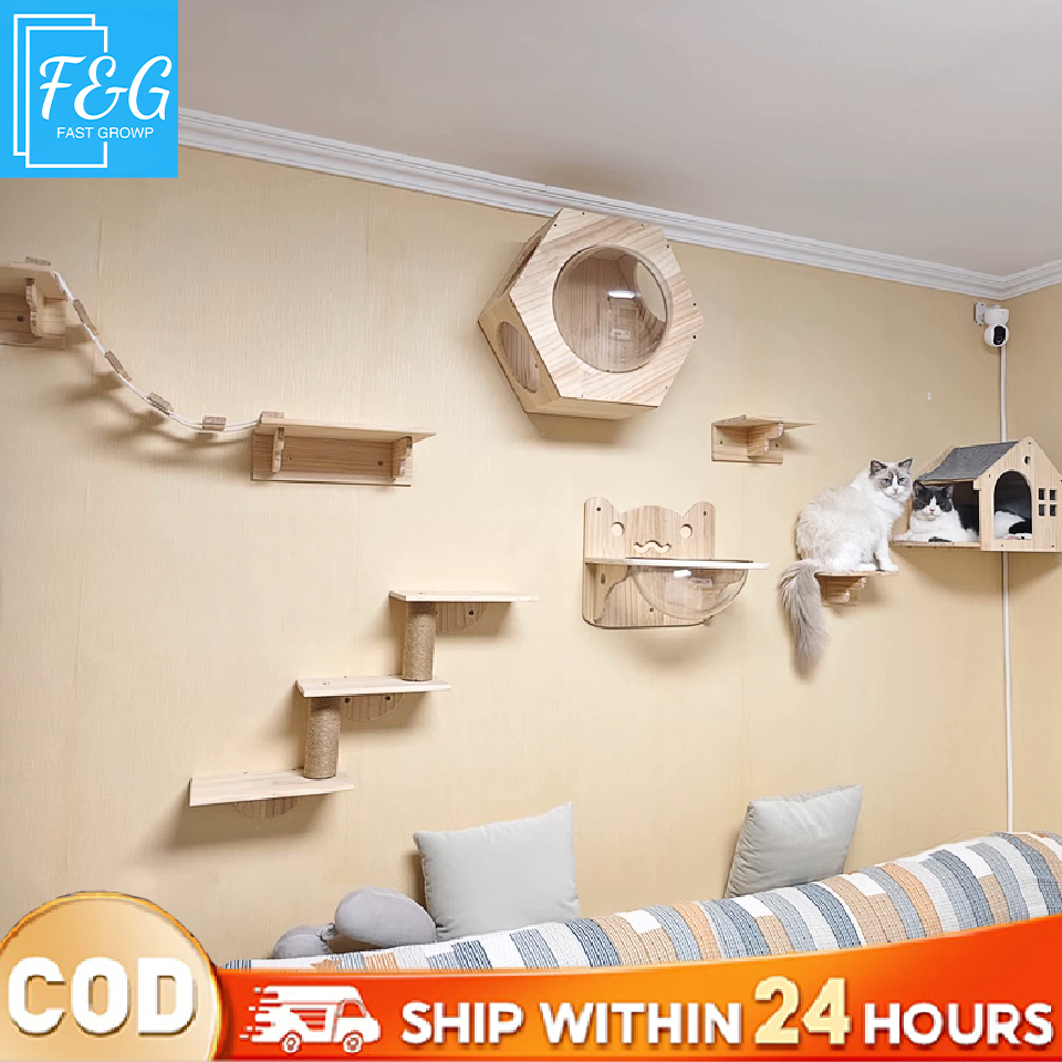 F&G Cat Wall Cat Tree house Cat Jumping Platform Cat Climbing Shelf ...