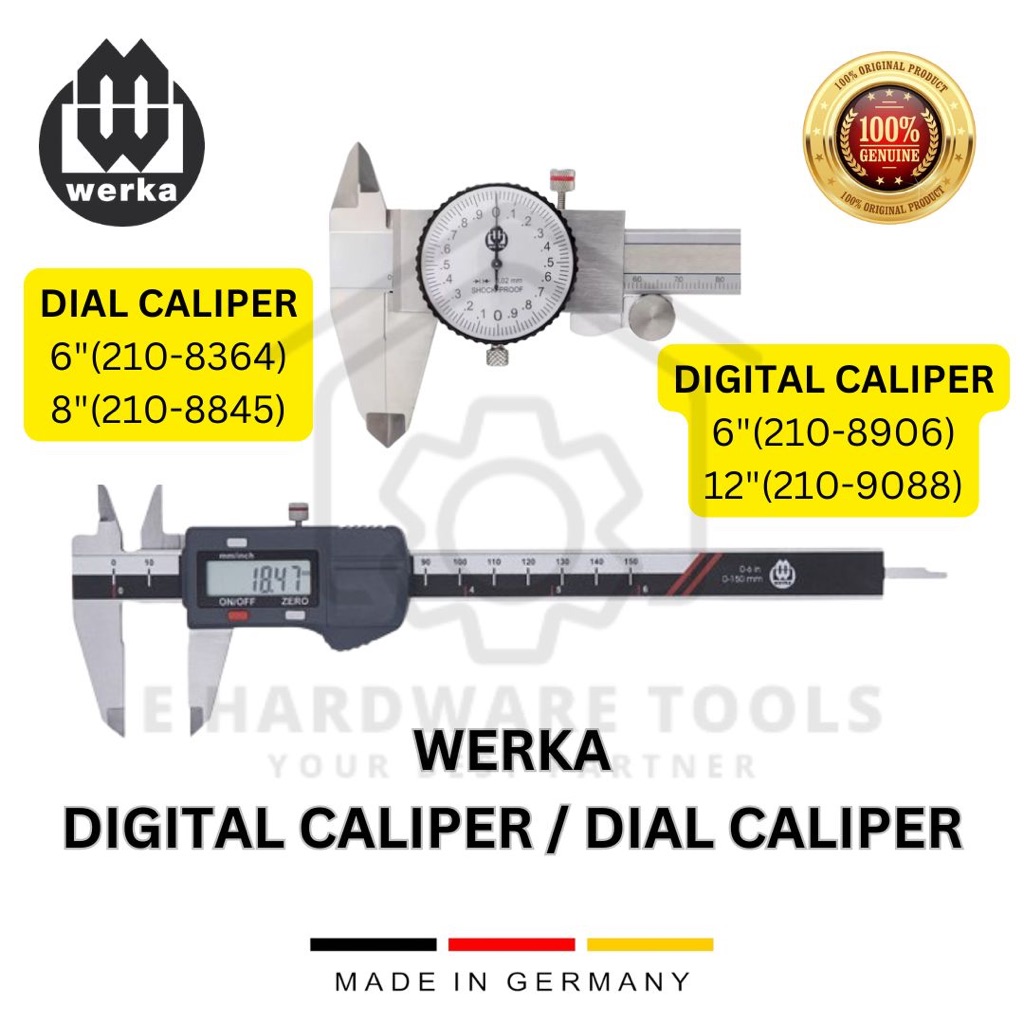 WERKA DIGITAL CALIPER 6" 12" DIAL CALIPER 6" 8" | Shopee Malaysia