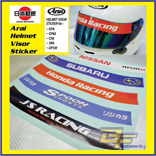 Arai Helmet Visor Sticker JDM Sticker [ Export Spec ] | Shopee Malaysia